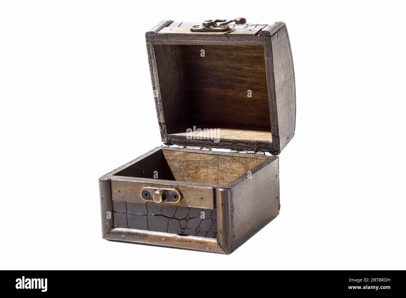 Pirate treasure chest isolated against white background in different ...