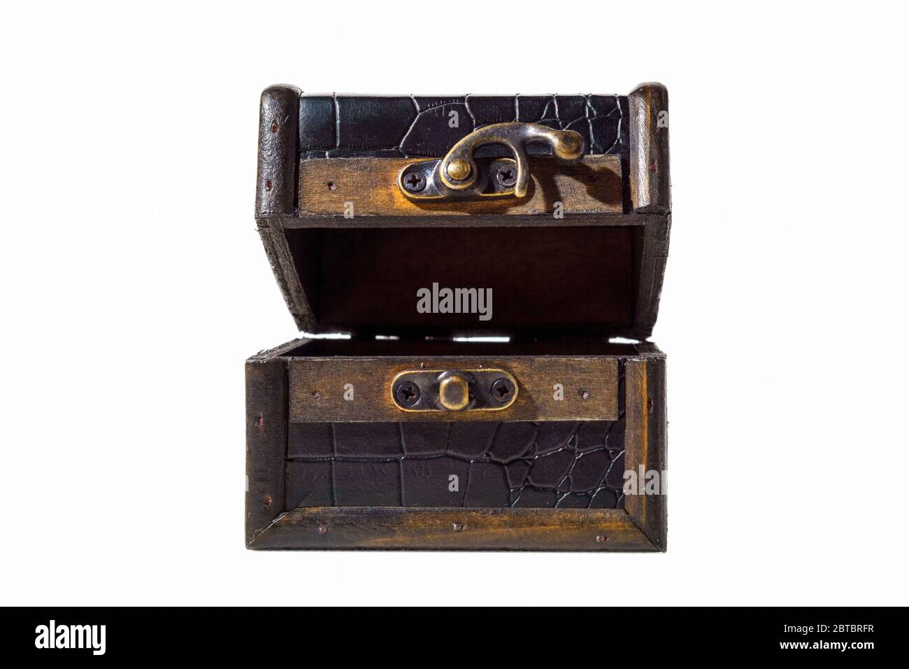 Pirate treasure chest isolated against white background in different ...