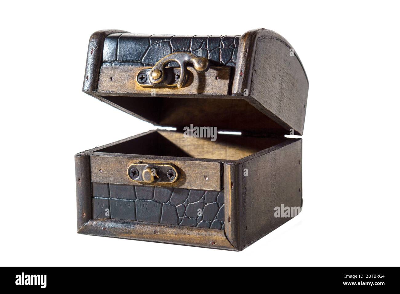 Pirate treasure chest isolated against white background in different ...