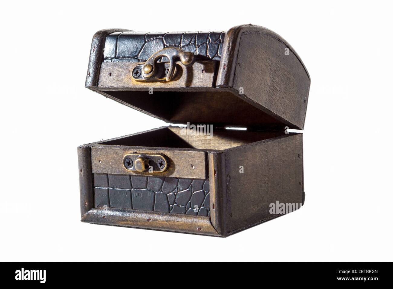 Pirate treasure chest isolated against white background in different ...