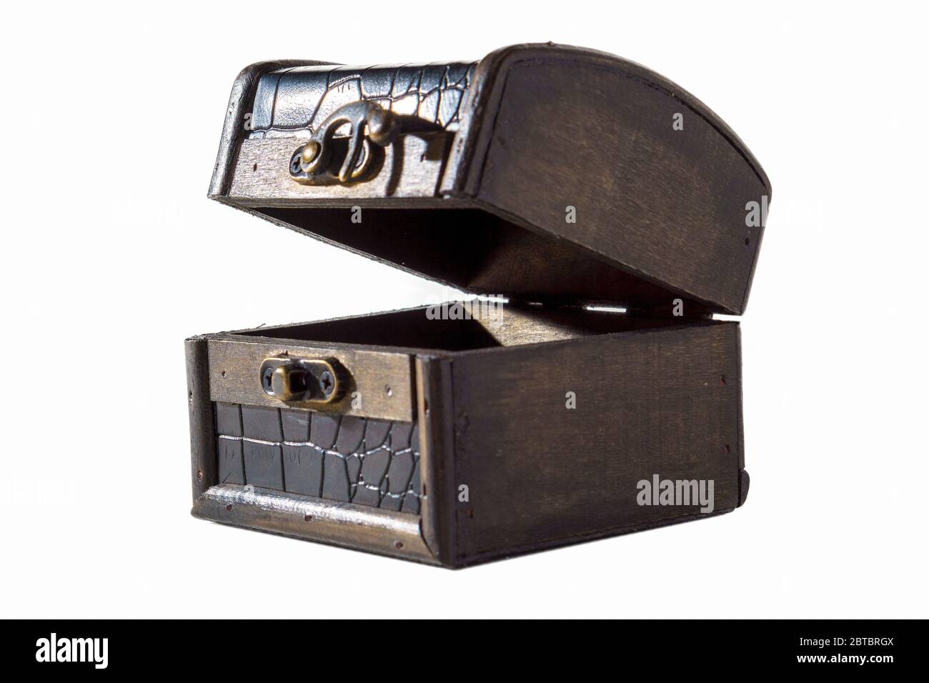 Pirate treasure chest isolated against white background in different ...