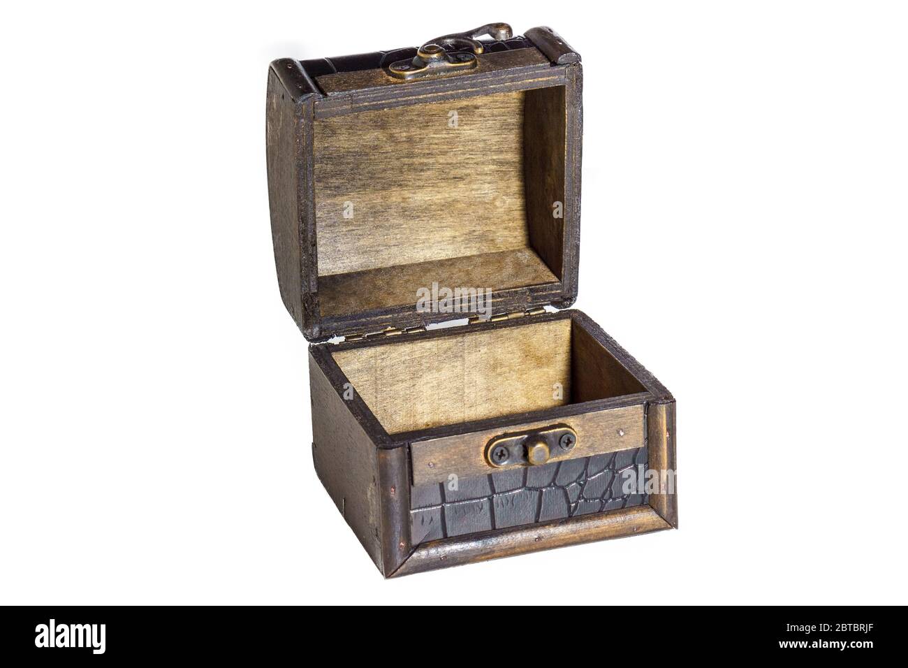 Pirate treasure chest isolated against white background in different ...
