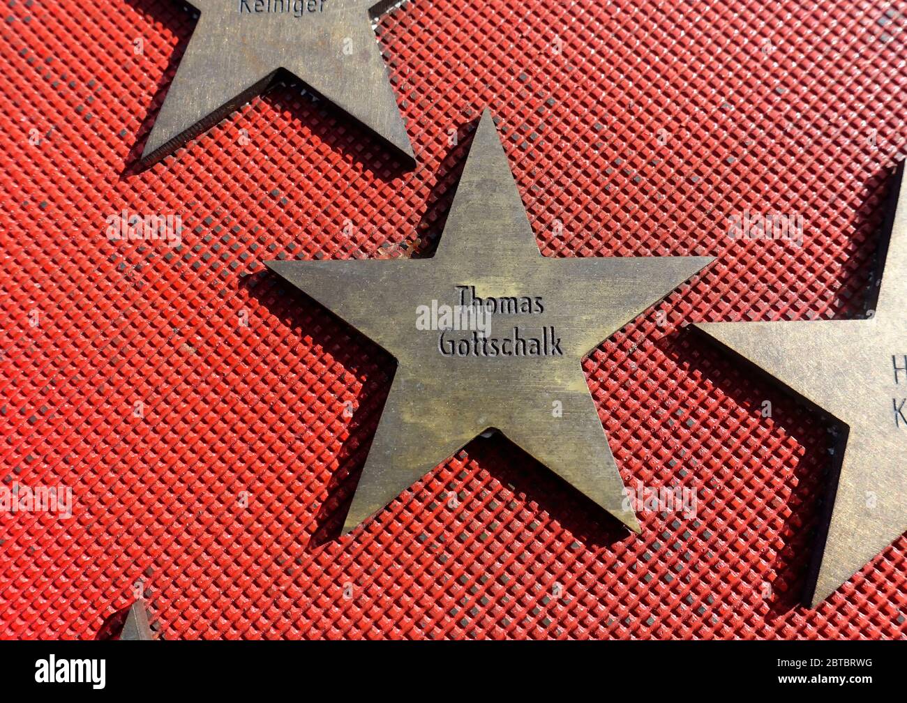 Star of Thomas Gottschalk, Boulevard of the Stars, Berlin Stock Photo ...