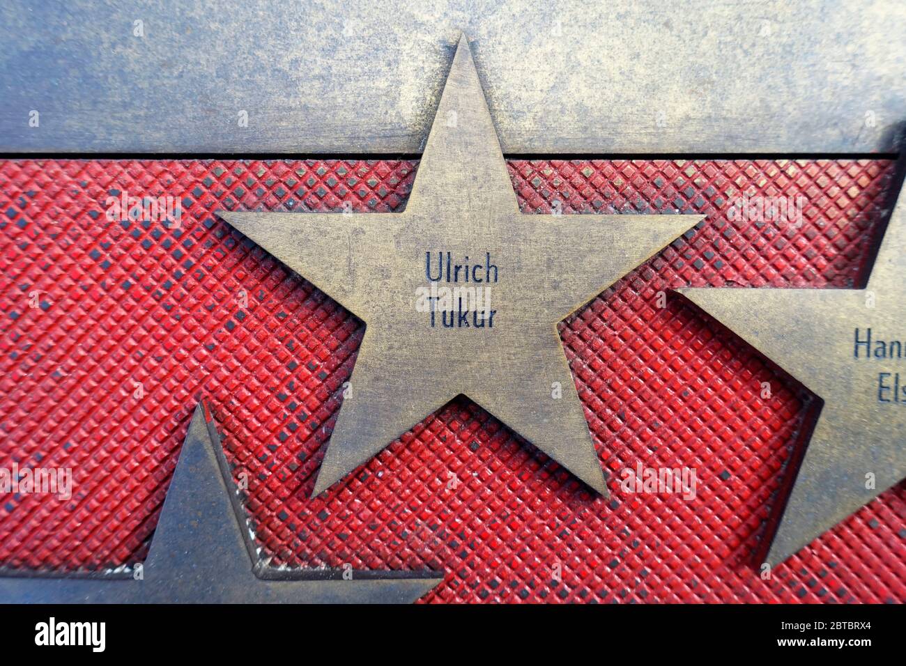 Star of Ulrich Tukur, Boulevard of the Stars, Berlin Stock Photo - Alamy