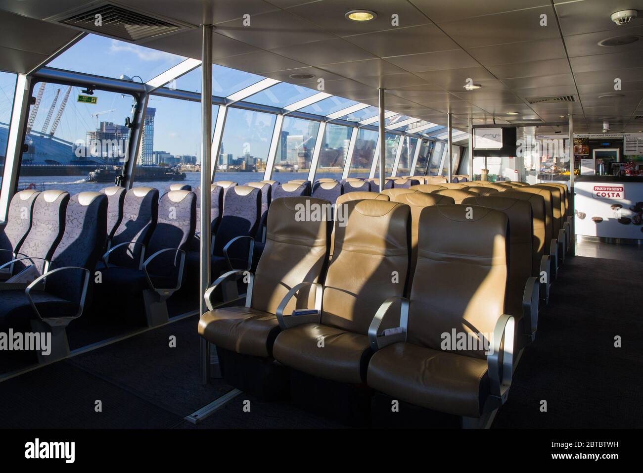 On board Thames Clippers Stock Photo - Alamy