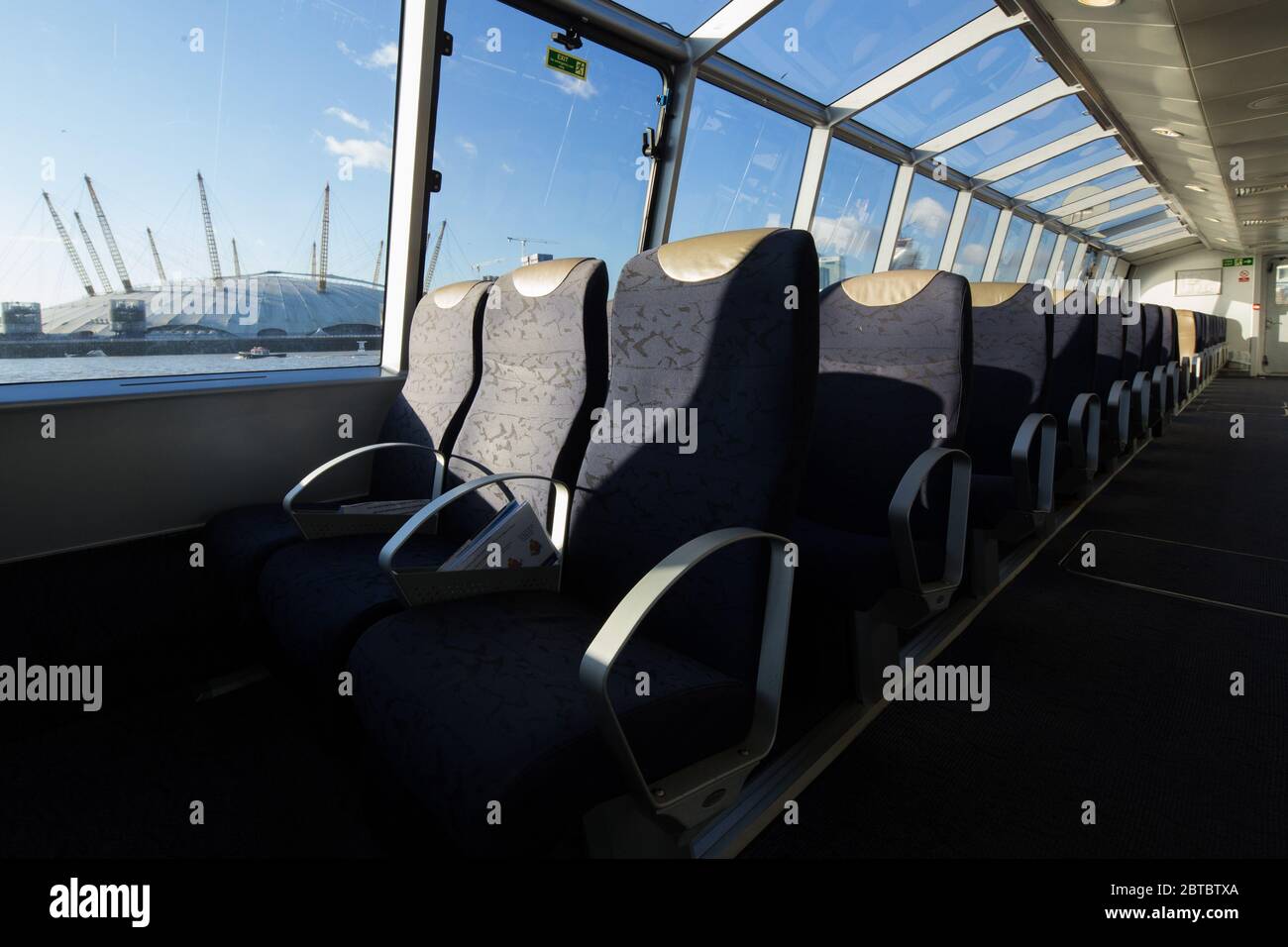 On board Thames Clippers Stock Photo - Alamy