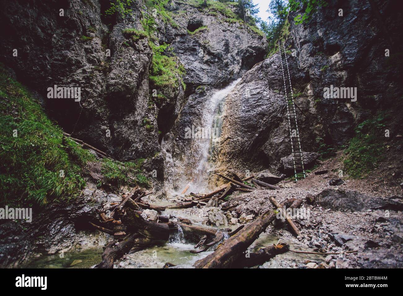 The largest waterfall in Slovak Paradise Stock Photo - Alamy