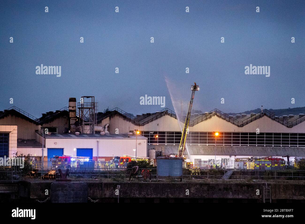 Members of the NIFRS Northern Ireland Fire and Rescue Service attend at ...