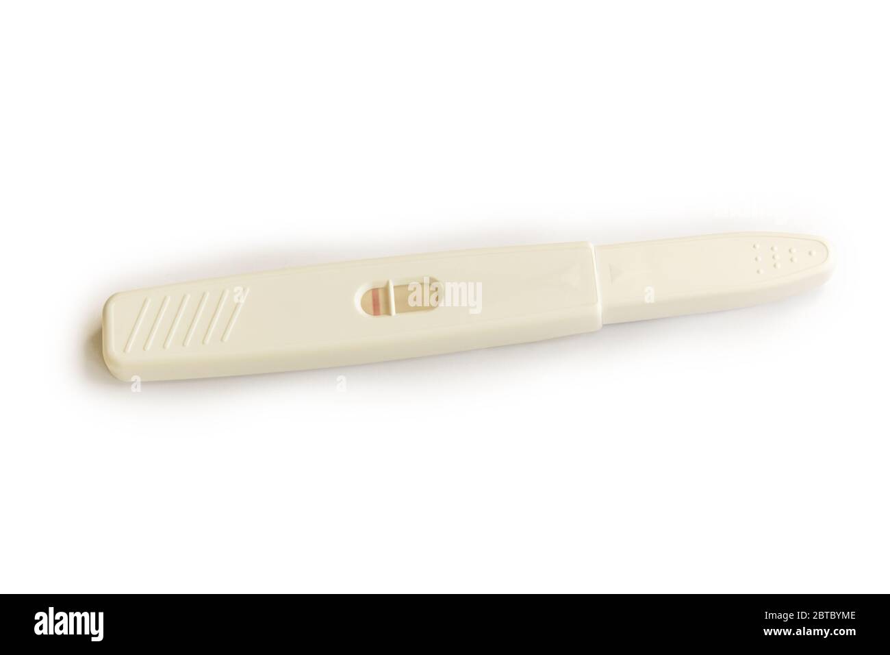 Negative pregnancy test with one line Isolated on white background with ...