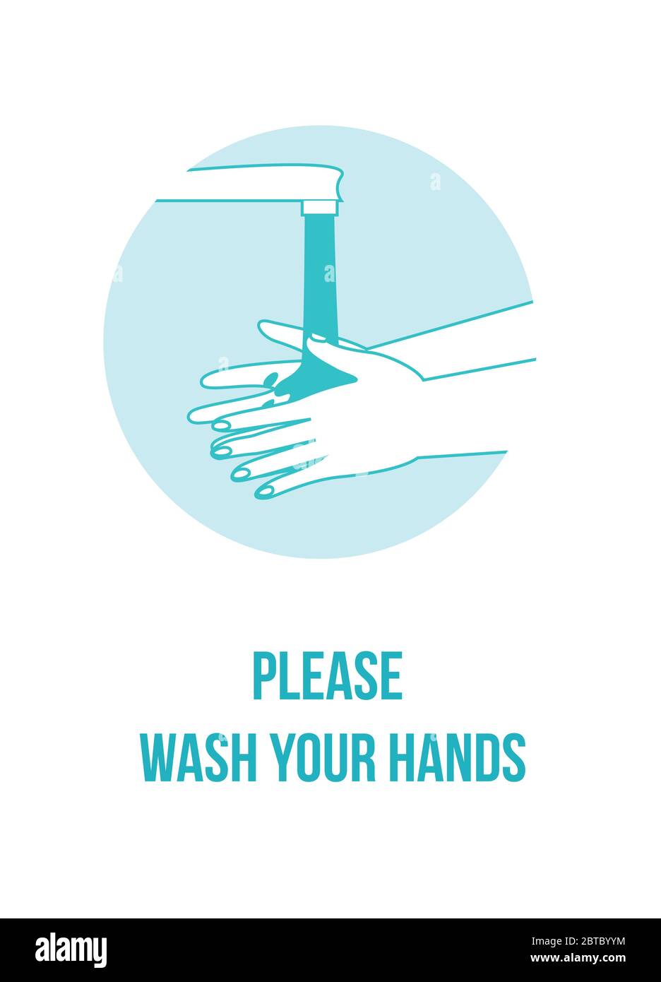 Please Wash Your Hands Sign Notice Self-Adhesive. Personal hygiene ...