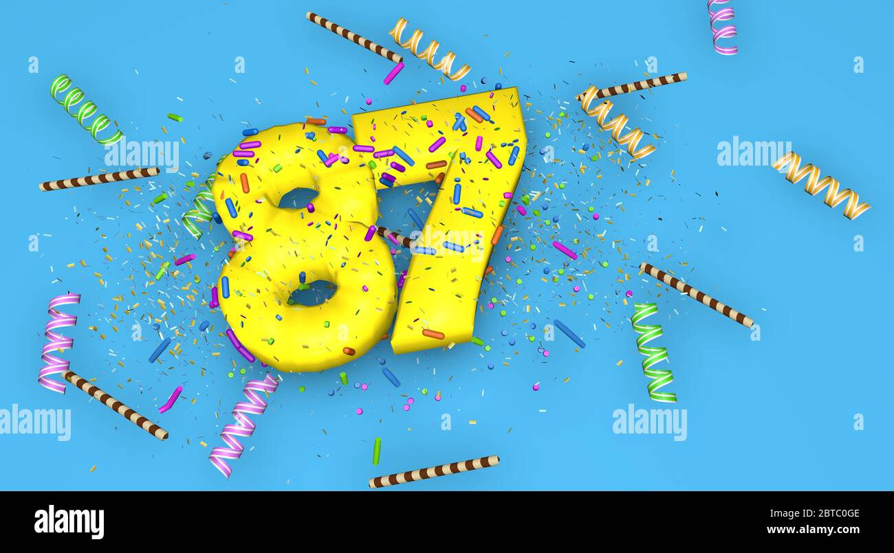 3d number 87 hi-res stock photography and images - Alamy