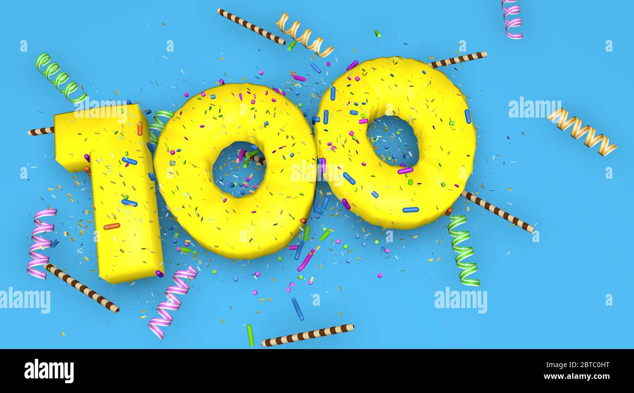 Number 100 and celebration hi-res stock photography and images - Alamy