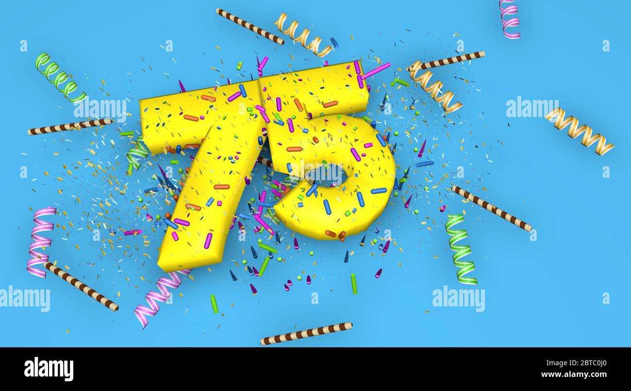 3d number 75 hi-res stock photography and images - Alamy