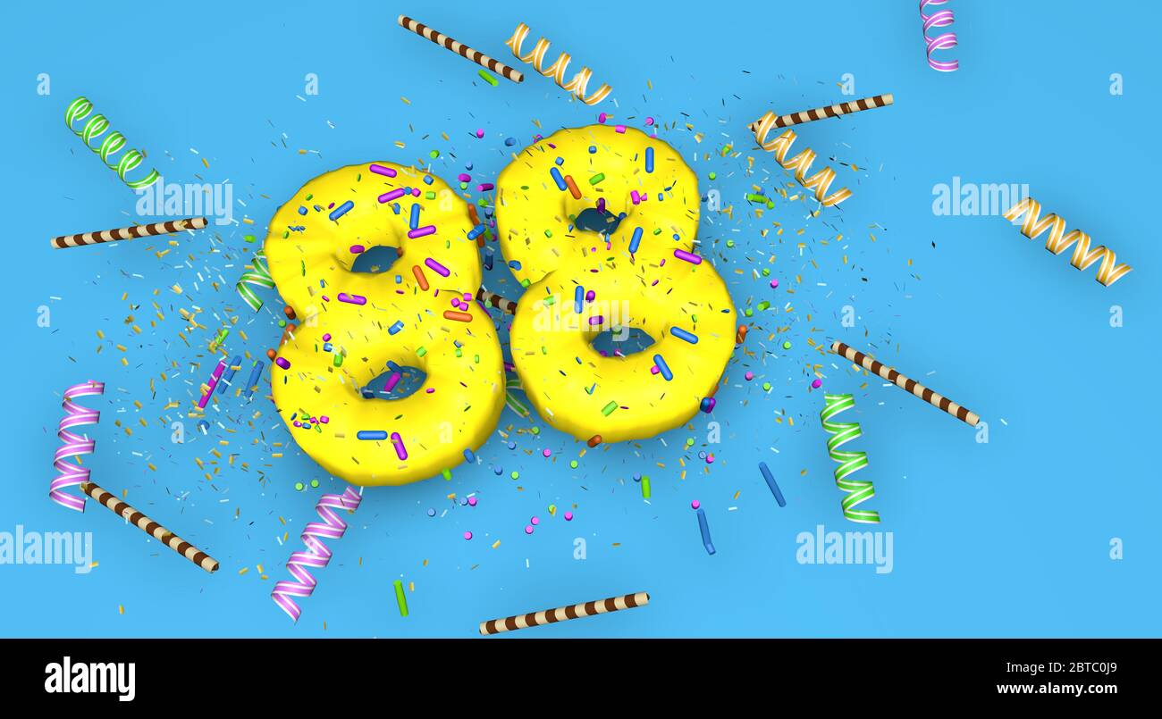 3d number 88 hi-res stock photography and images - Alamy
