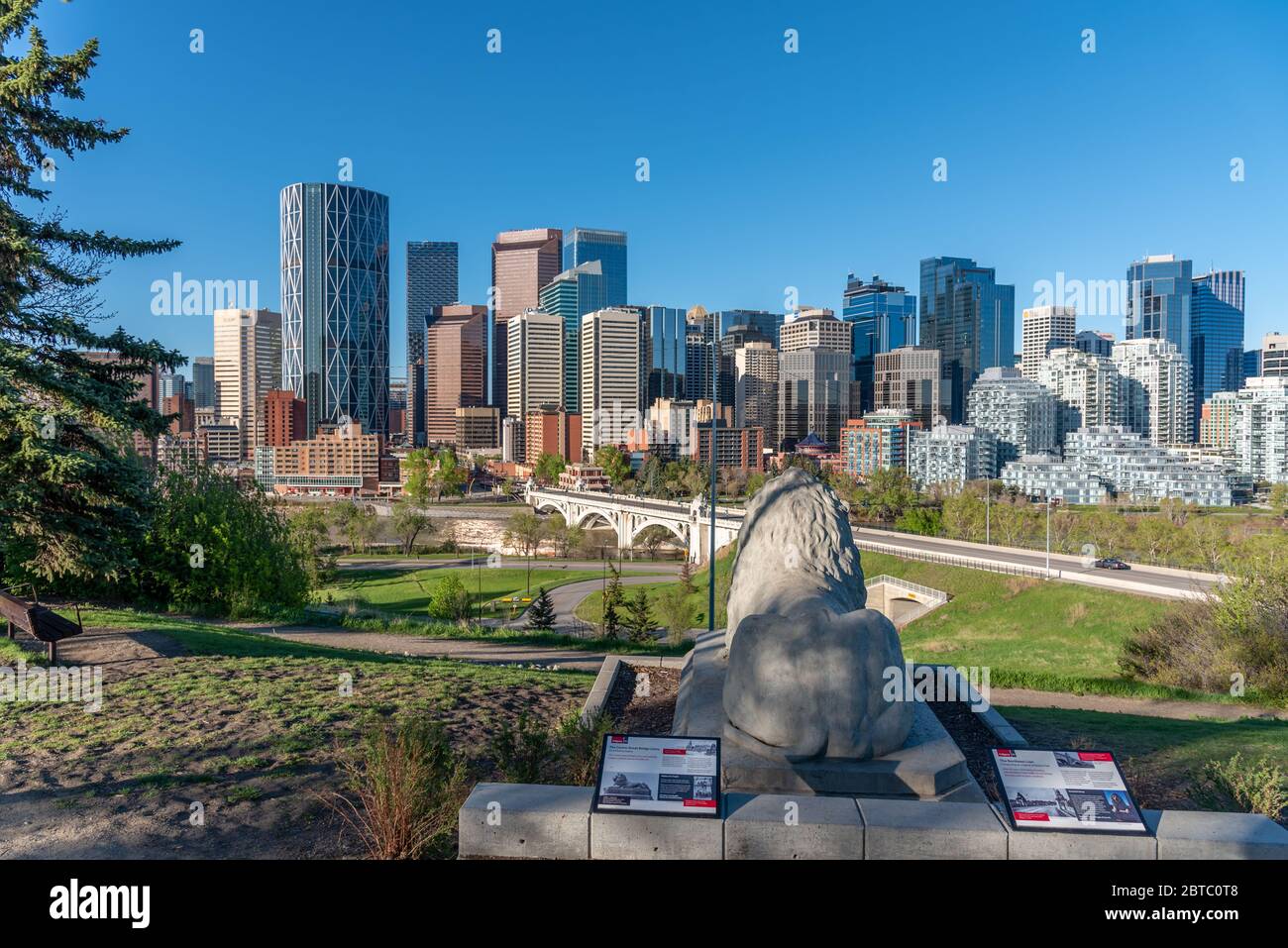 View of Calgary's skyline on a beautiful spring morning Stock Photo - Alamy