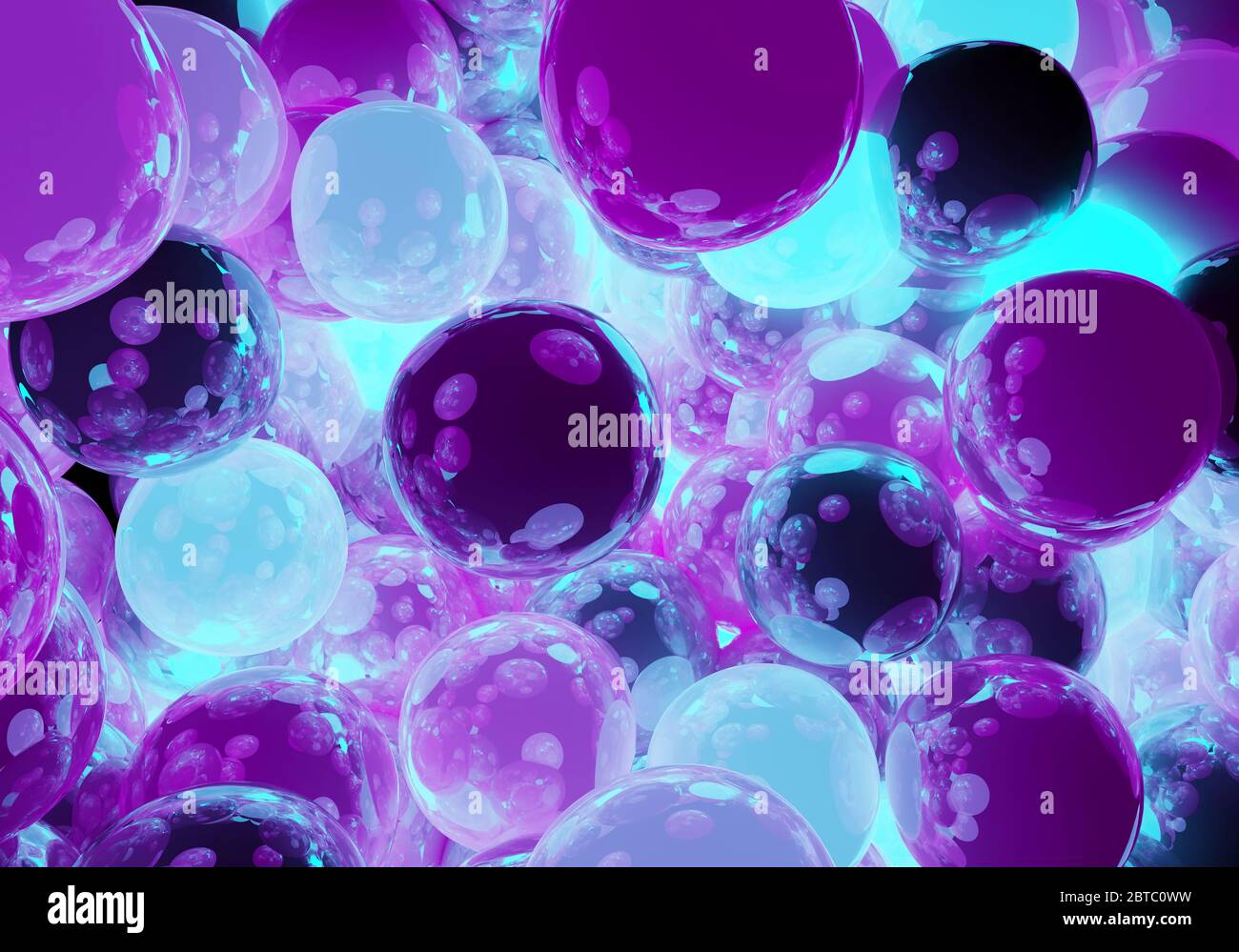 Lilac neon colored 3d glow sphere Stock Photo - Alamy