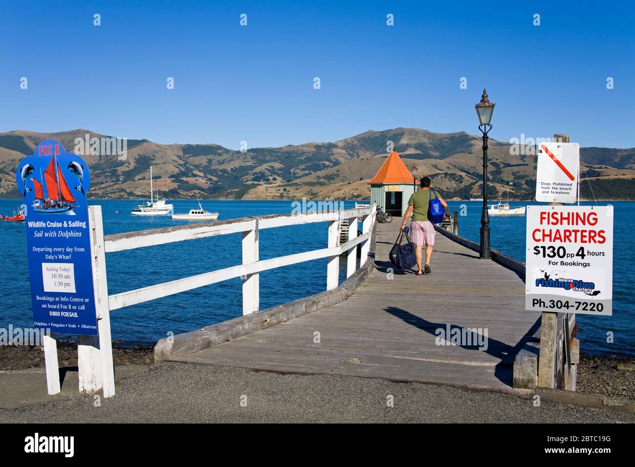 Akaroa wharf hi-res stock photography and images - Alamy