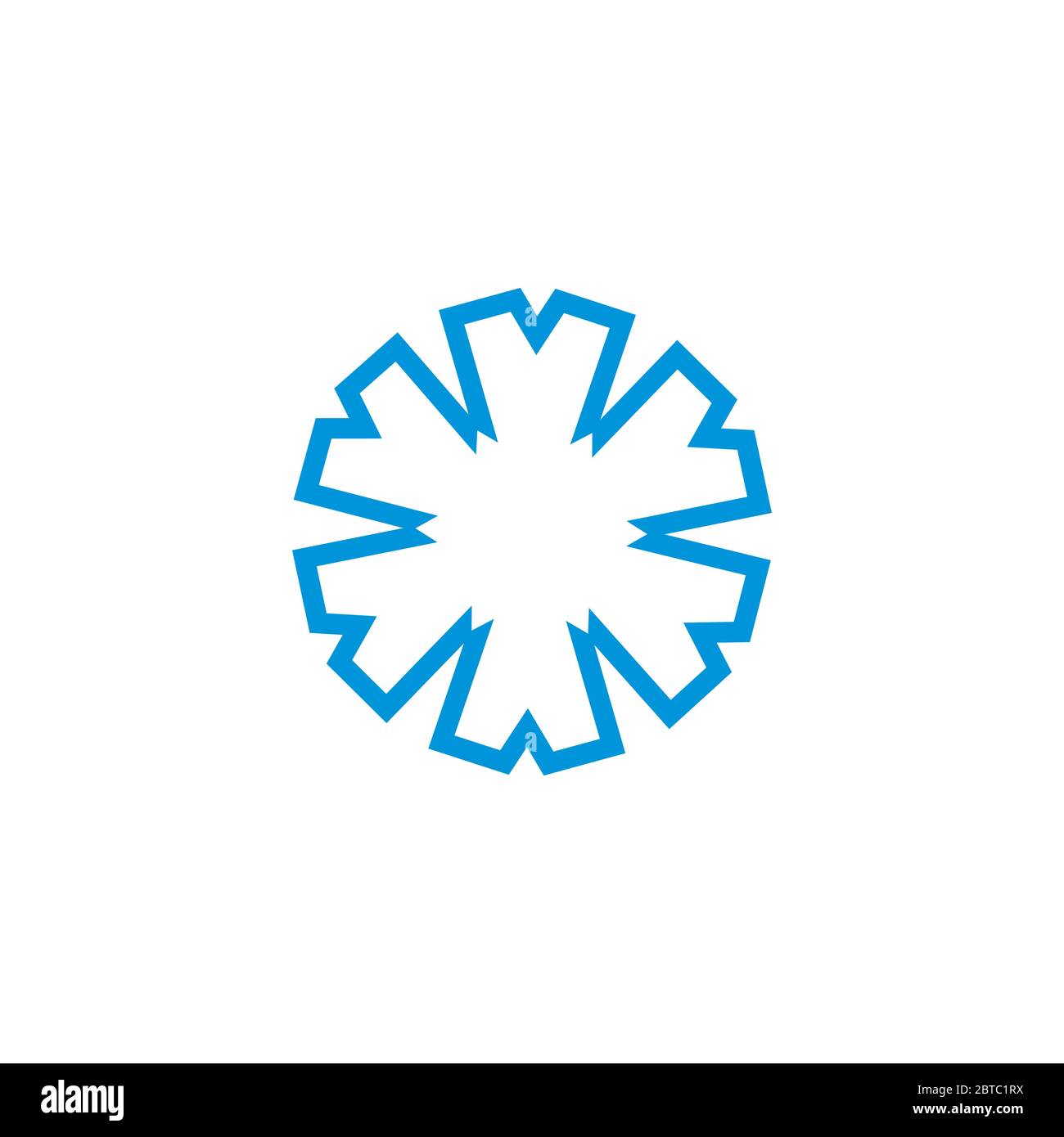 abstract snow geometric flower logo vector Stock Vector Image & Art - Alamy