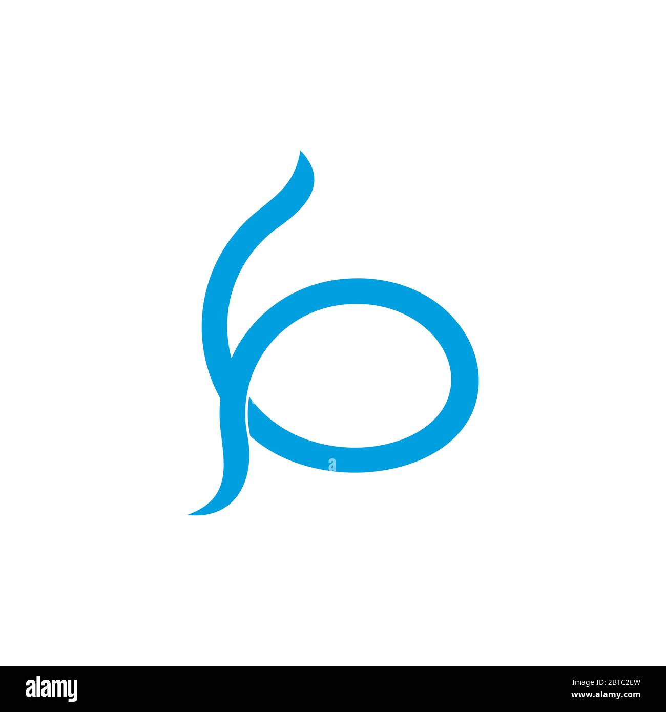 abstract letter g ribbon curves simple logo vector Stock Vector Image ...