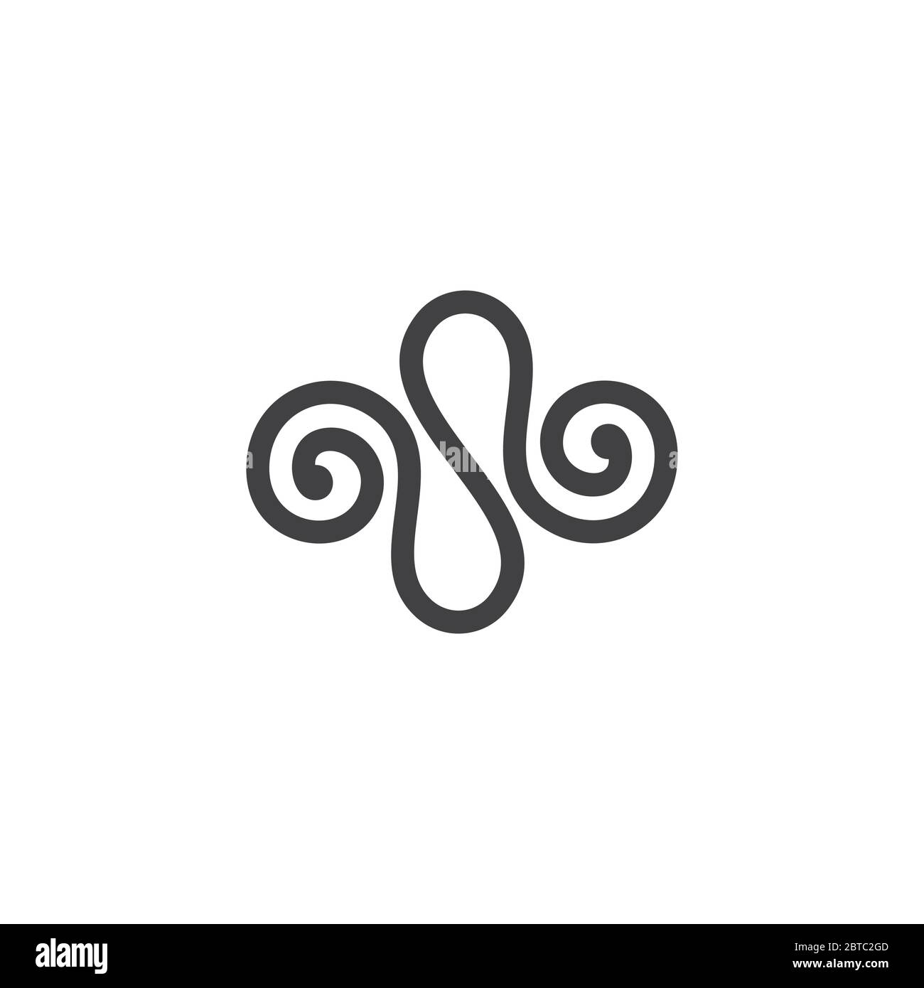 abstract letter s loop spiral shape lines art symbol logo vector Stock ...
