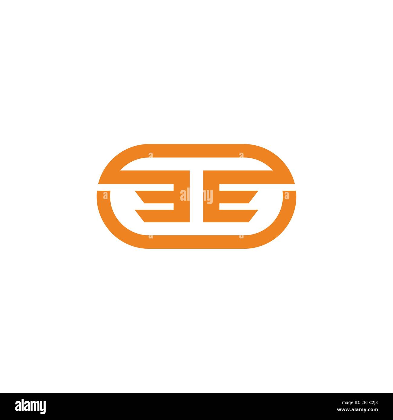 letter ee simple geometric line round shape symbol logo vector Stock ...