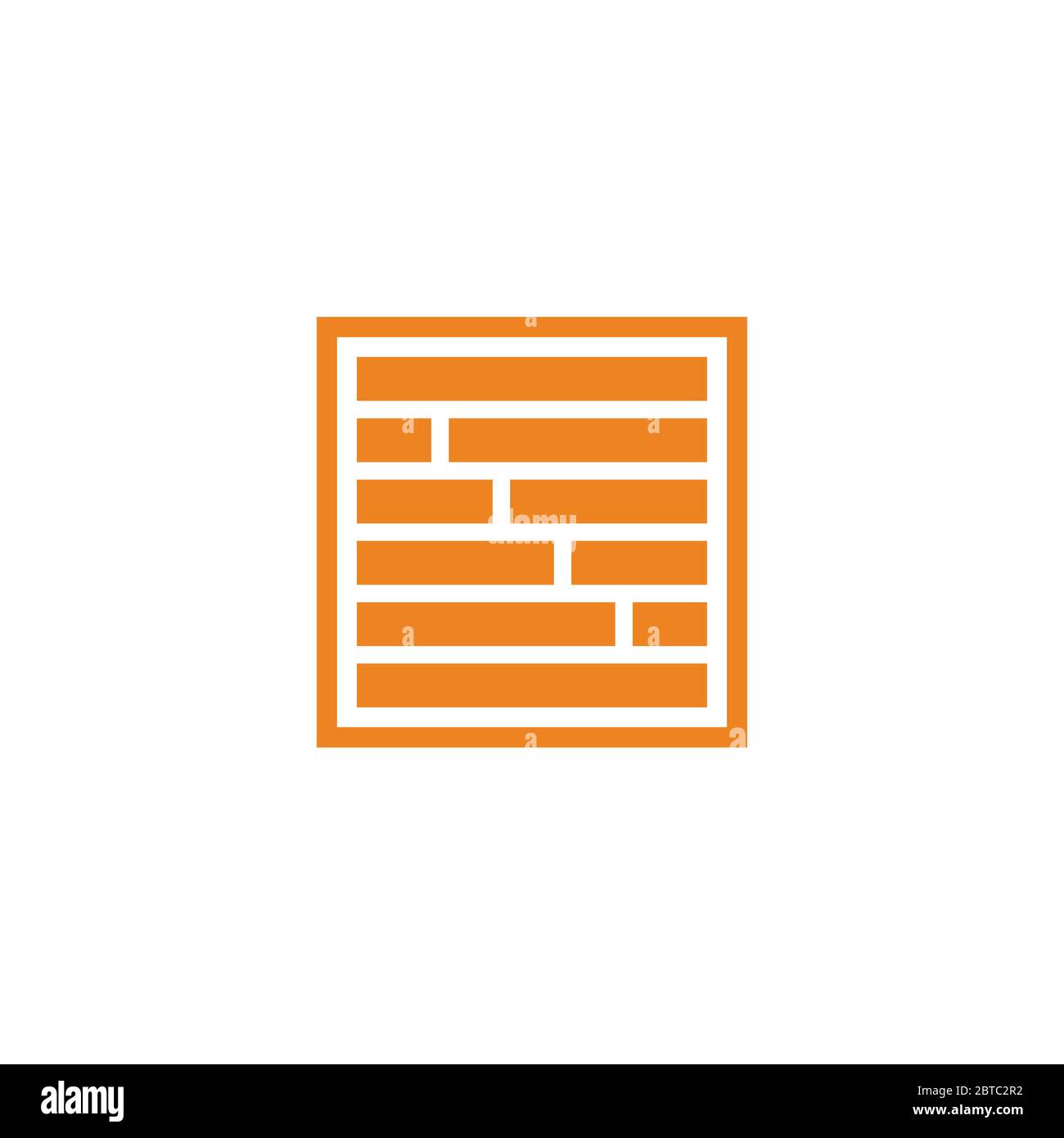 simple square brick wall geometric design symbol vector Stock Vector ...