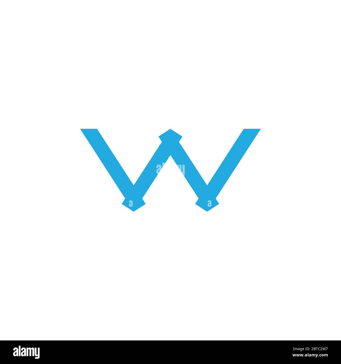letter w simple geometric line logo vector Stock Vector Image & Art - Alamy