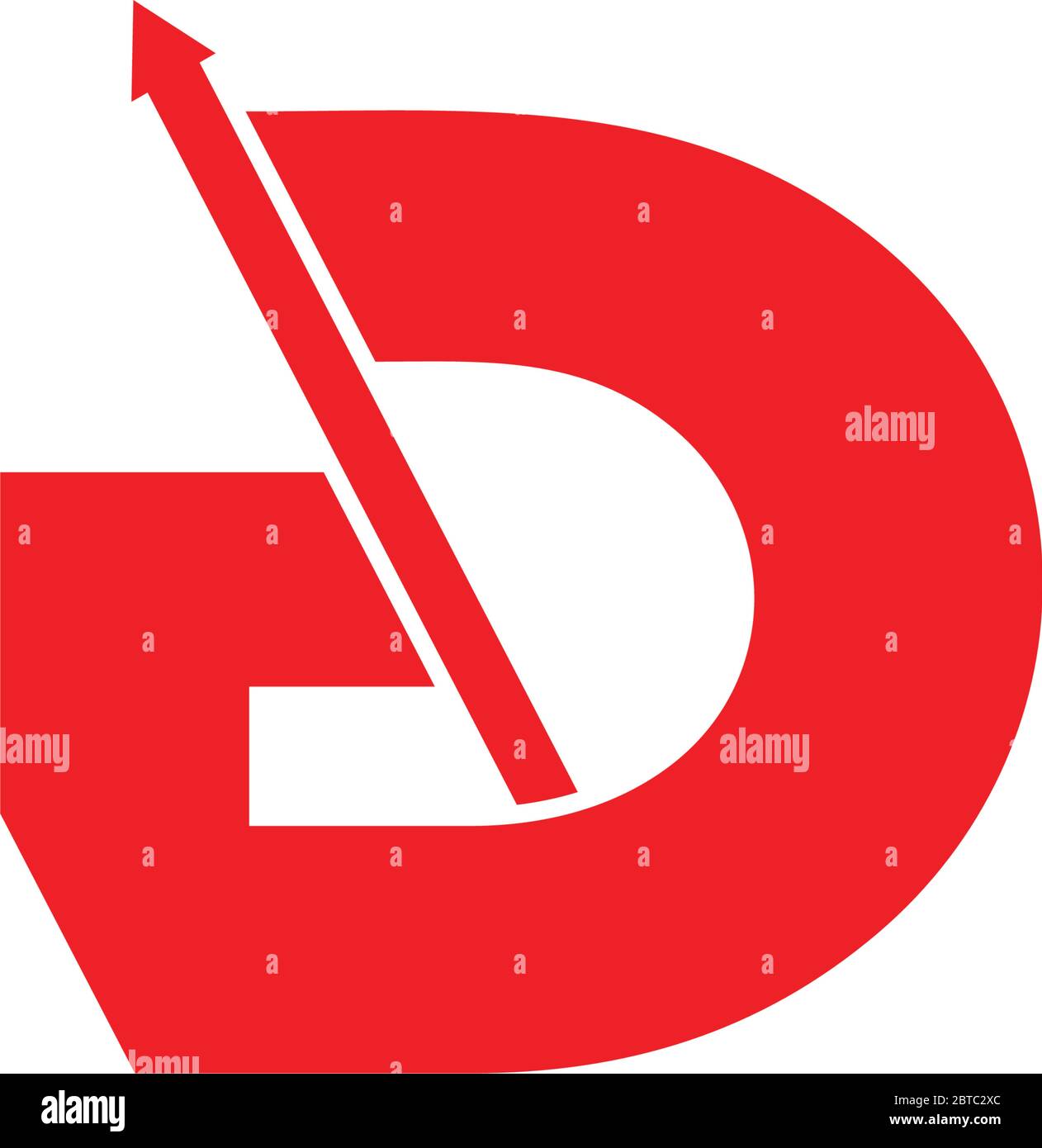 letter d simple geometric arrow up logo vector Stock Vector Image & Art ...