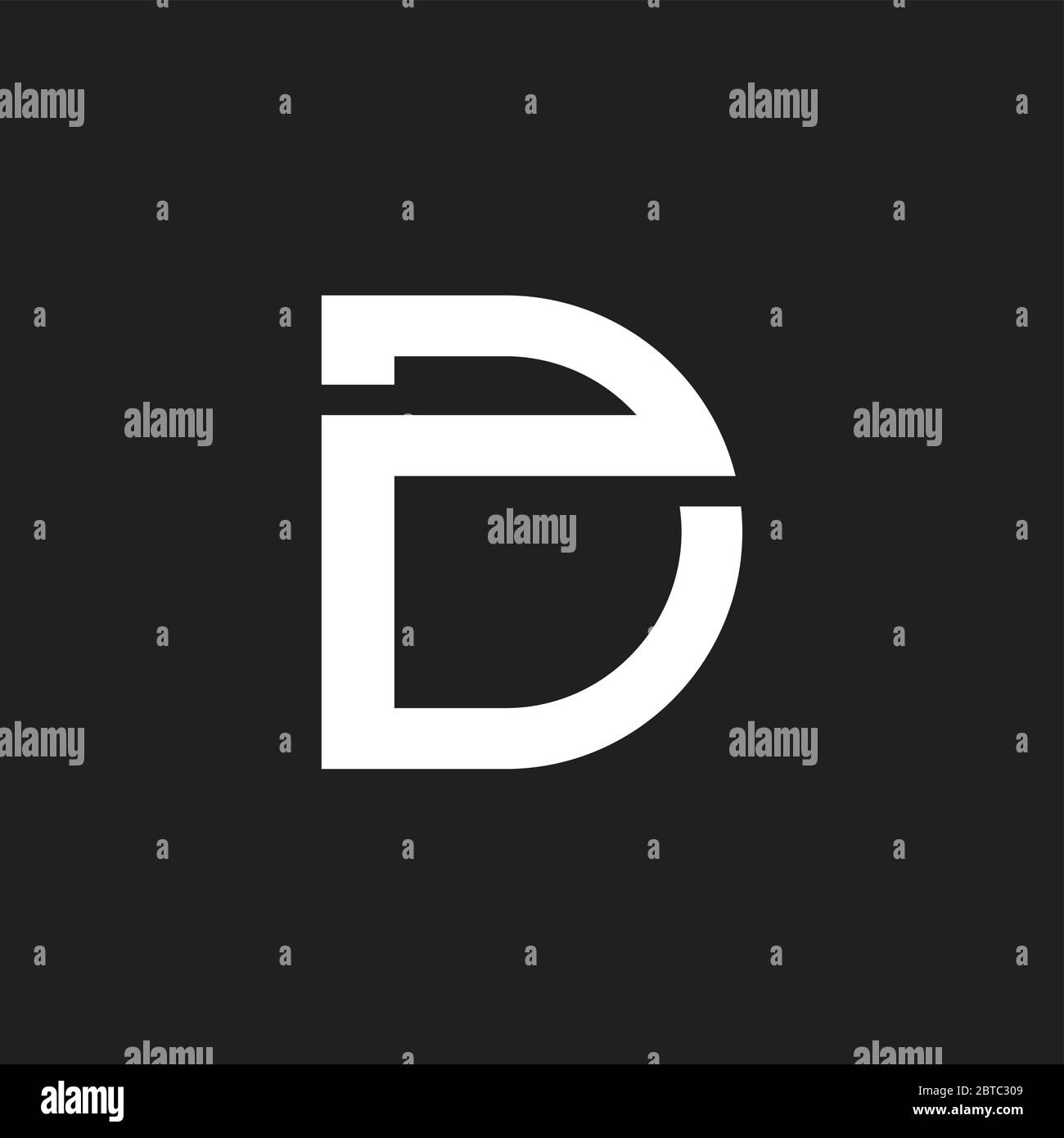 abstract letter 2d simple geometric line design symbol vector Stock ...