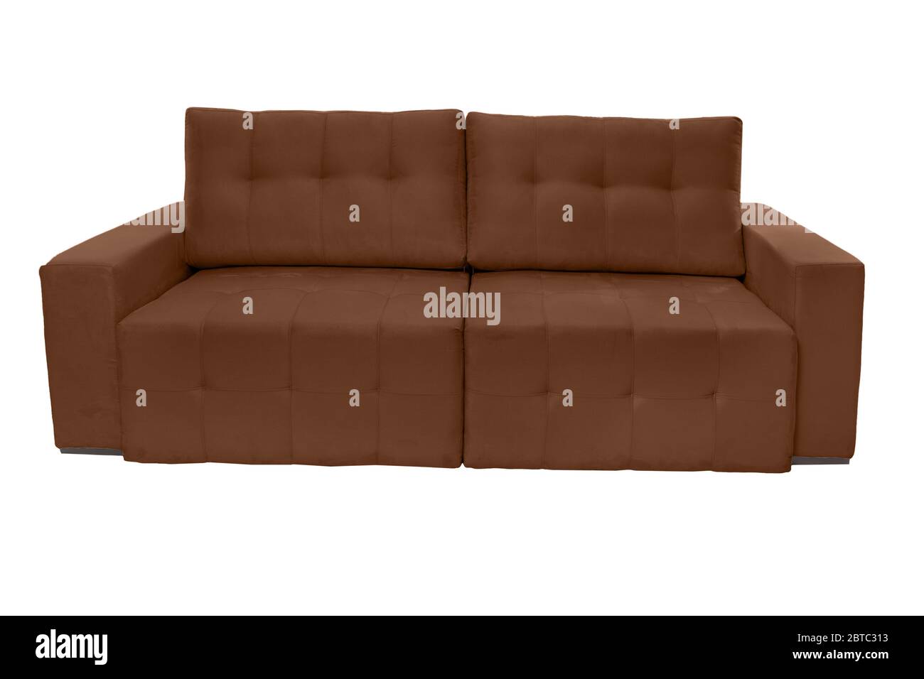 Studio shot of a beautiful modern sofa isolated on white background ...