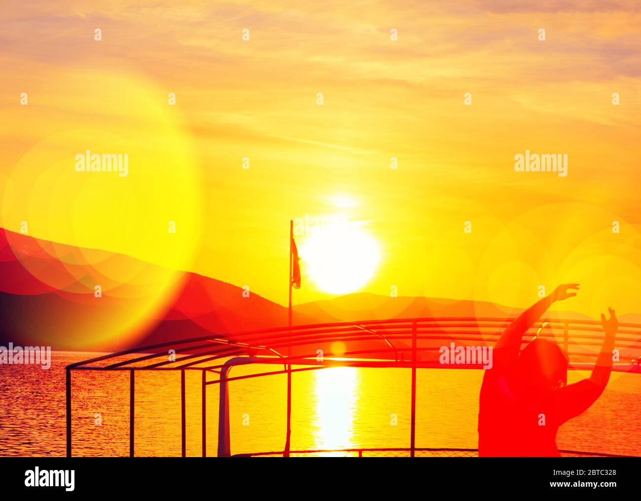 Girl Dancing With Flag High Resolution Stock Photography and Images - Alamy