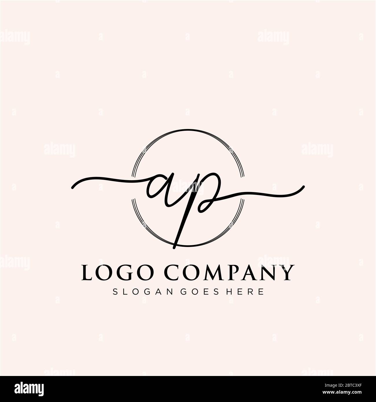 Initial ap logo vector vectors hi-res stock photography and images - Alamy