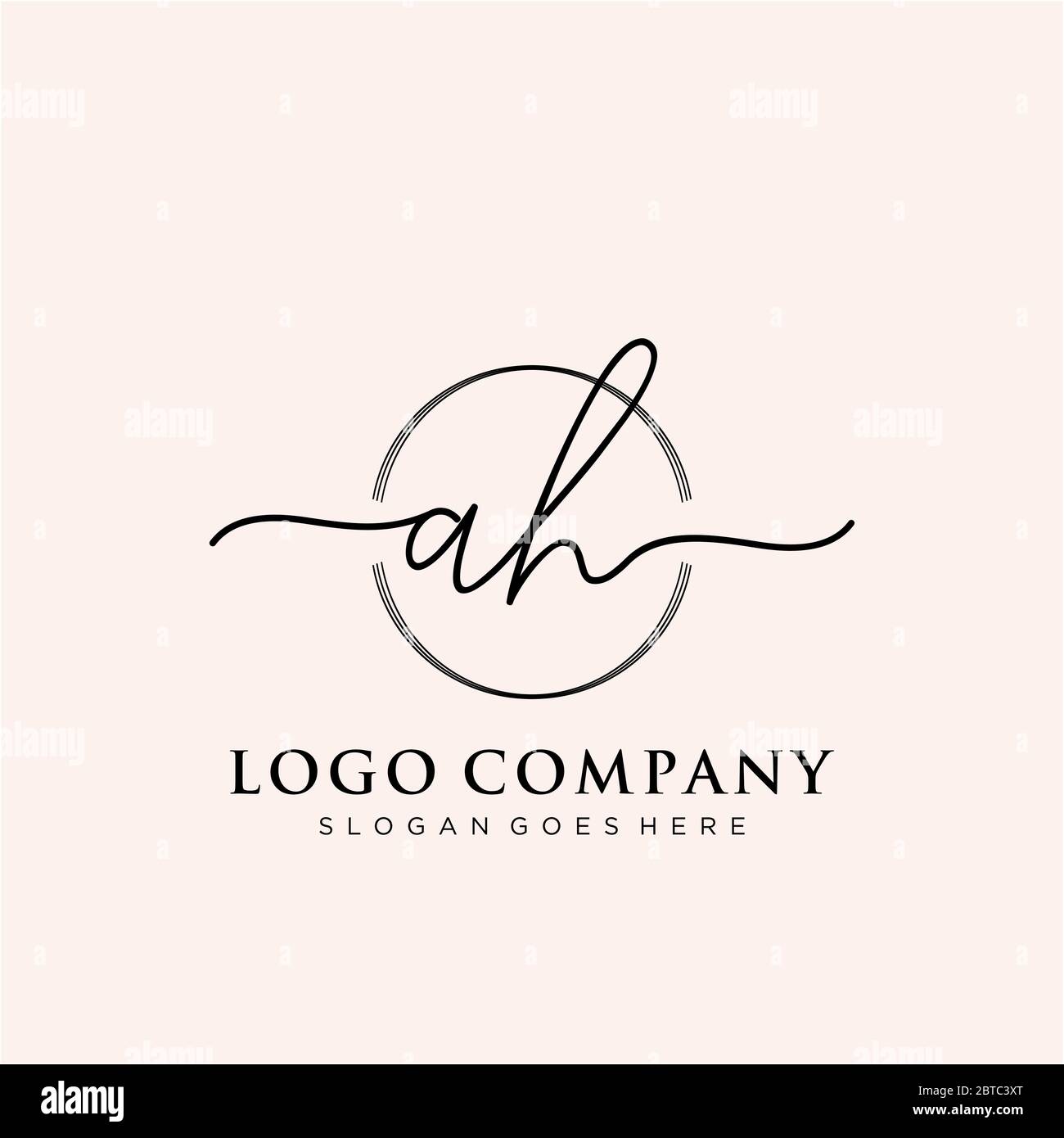 Ah circle logo Stock Vector Images - Alamy