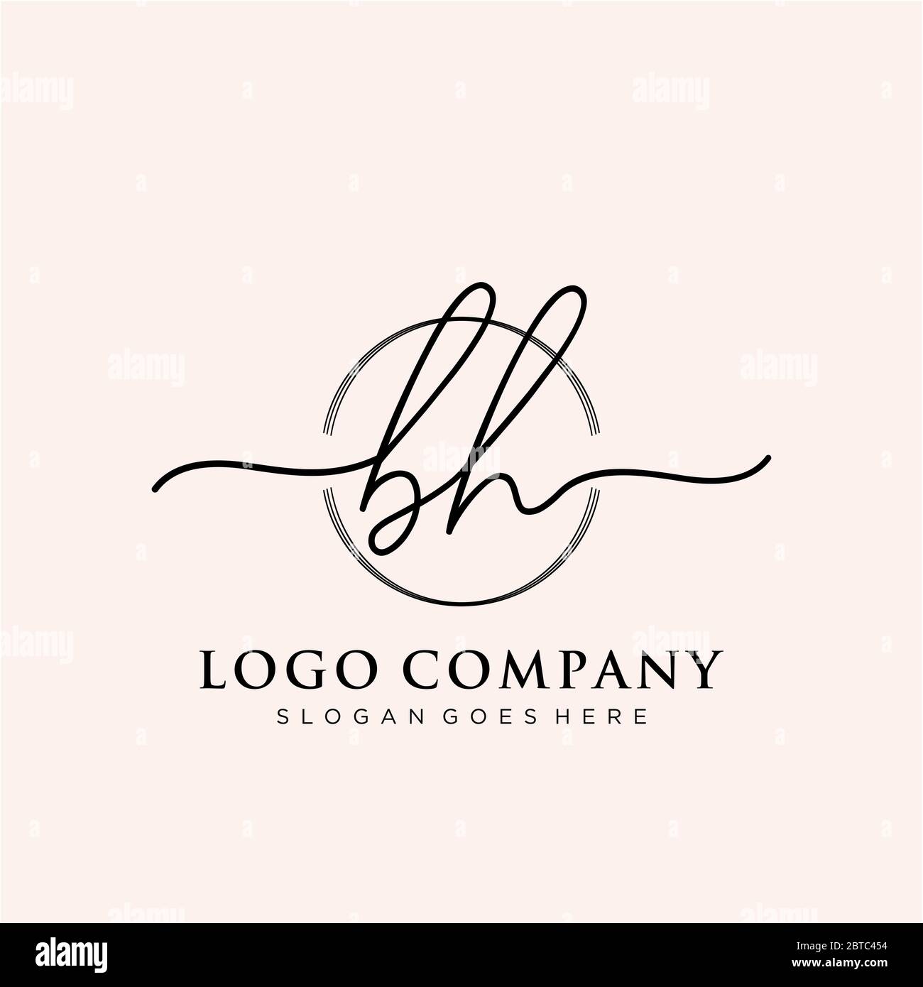 Initial logo bh vector vectors hi-res stock photography and images - Alamy
