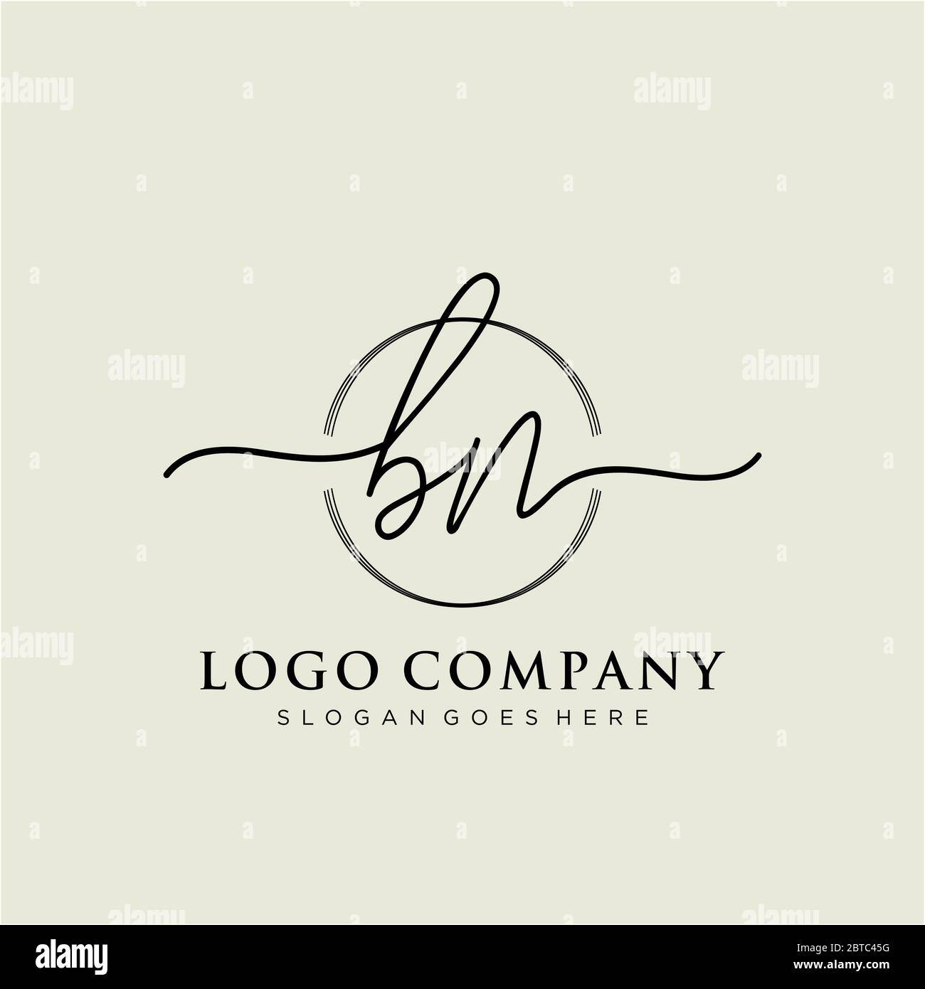 Bn initials logo hi-res stock photography and images - Alamy