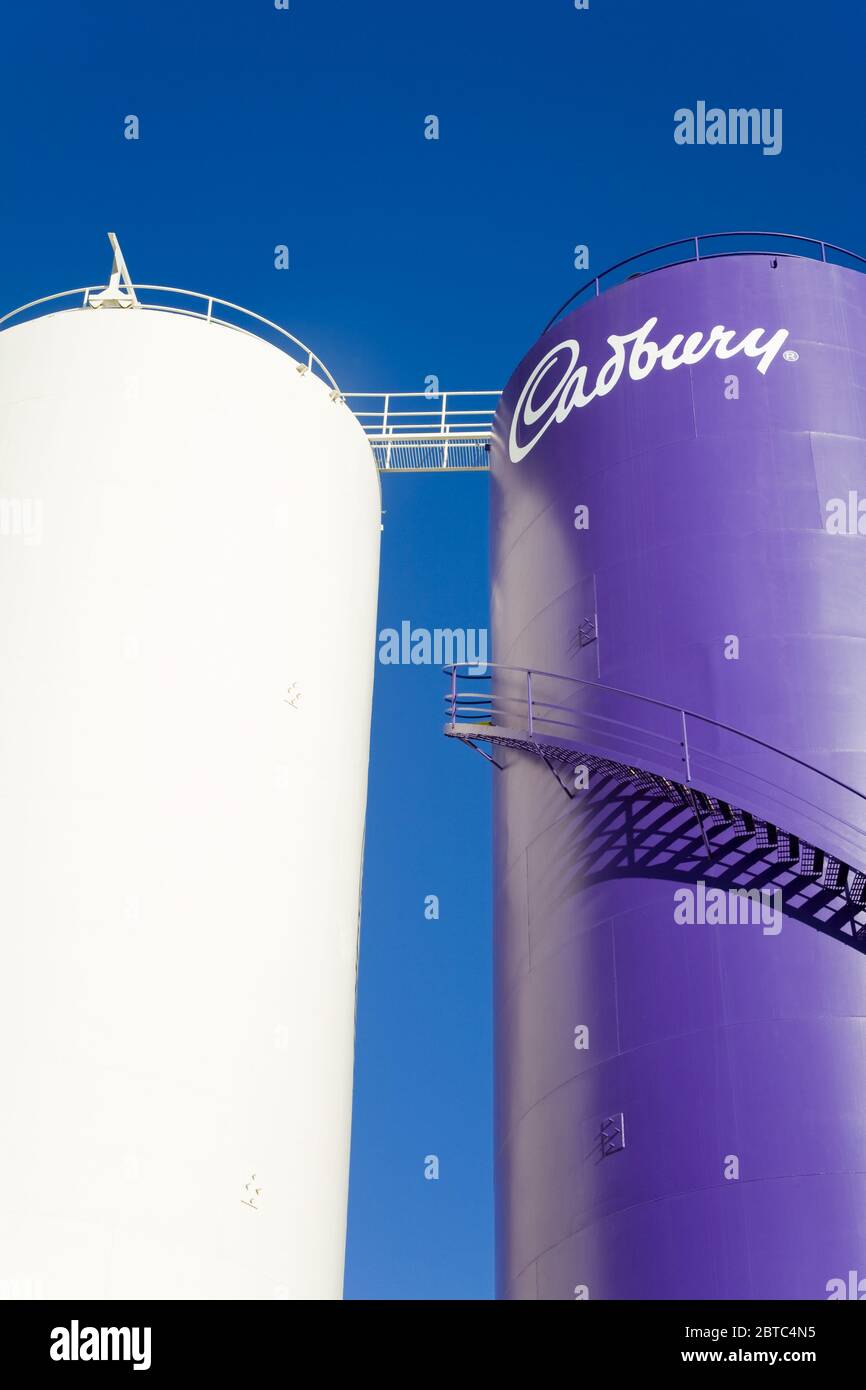 Storage tanks at Cadbury Chocolate Factory,Dunedin,Central Business ...