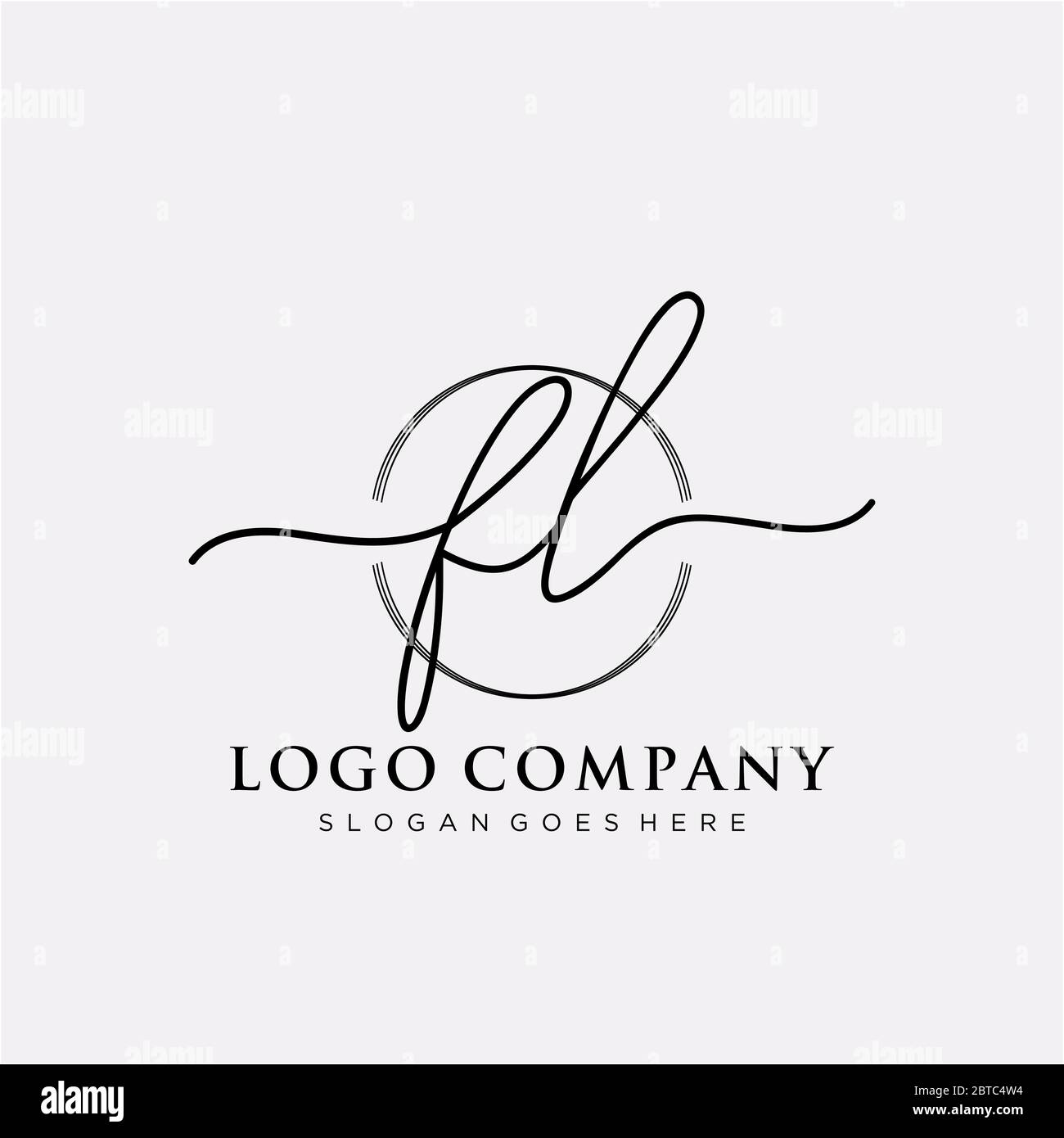 Fl initials logo Stock Vector Images - Alamy