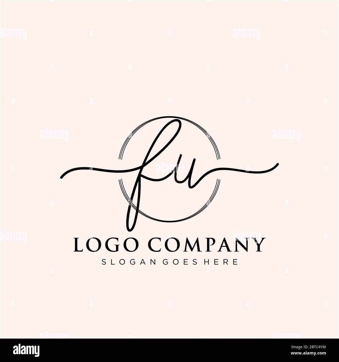 Fu initials logo hi-res stock photography and images - Alamy