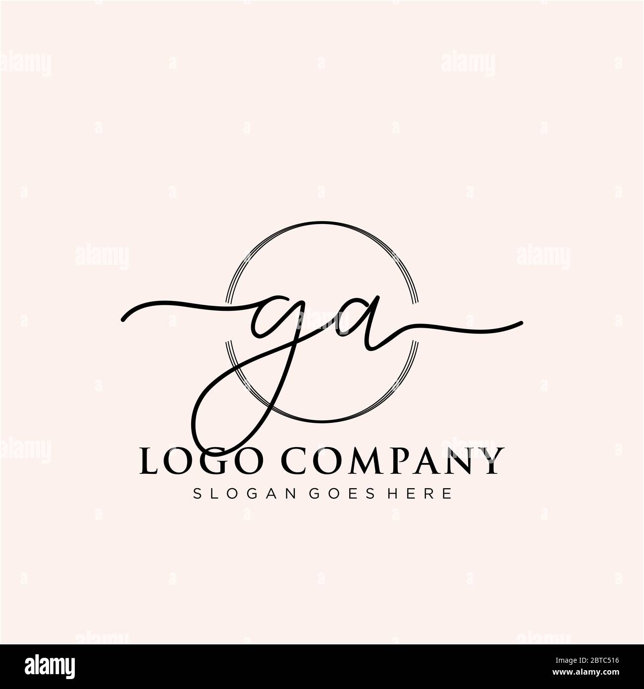 Ga initials logo Stock Vector Images - Alamy