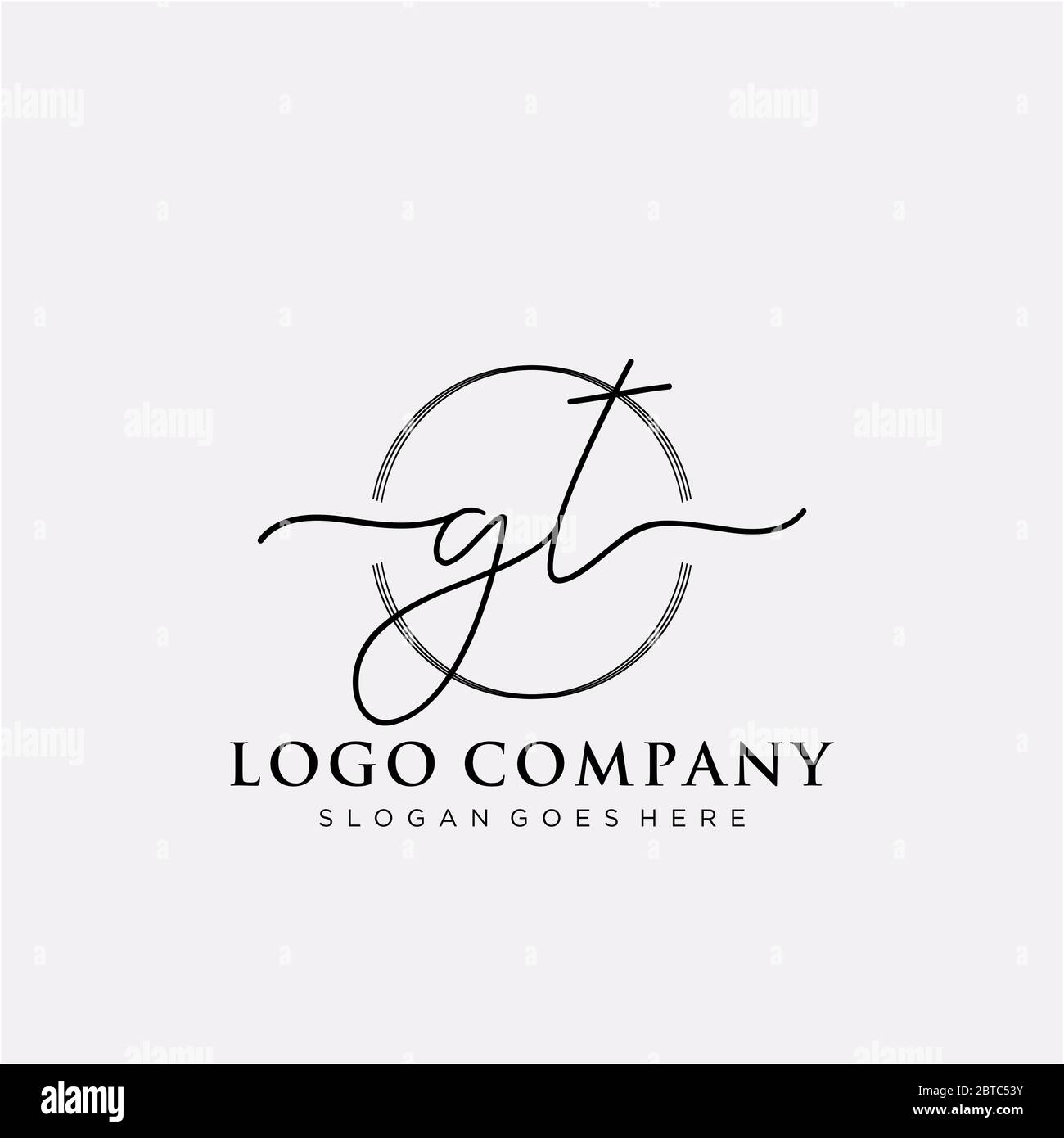 Initial letter gt vector vectors hi-res stock photography and images ...