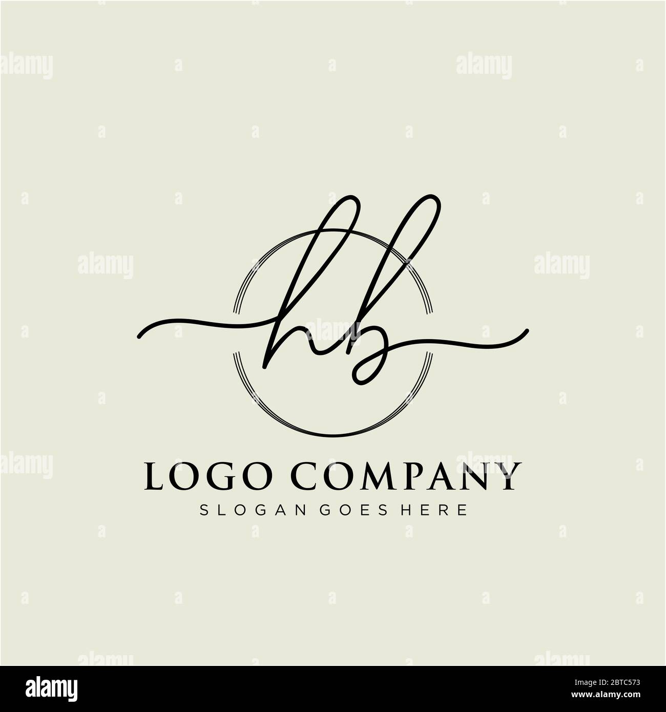 Hb initials logo hi-res stock photography and images - Alamy
