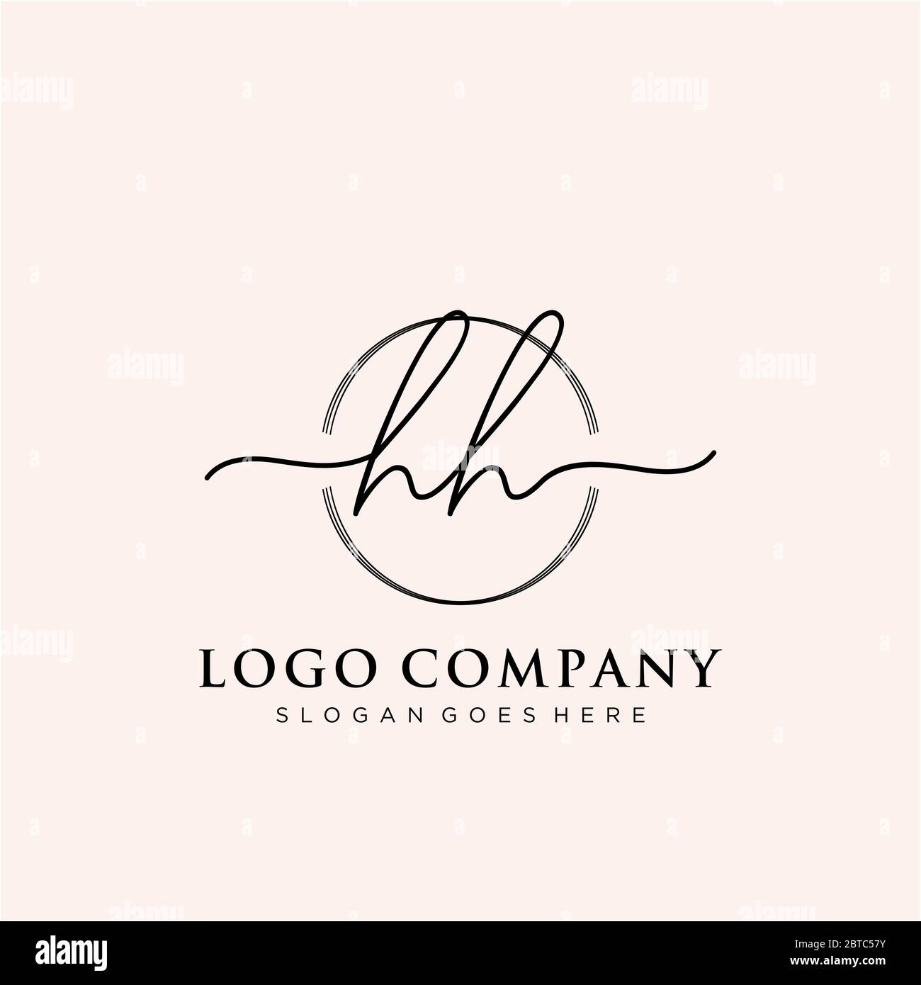 Hh initials vector vectors hi-res stock photography and images - Alamy