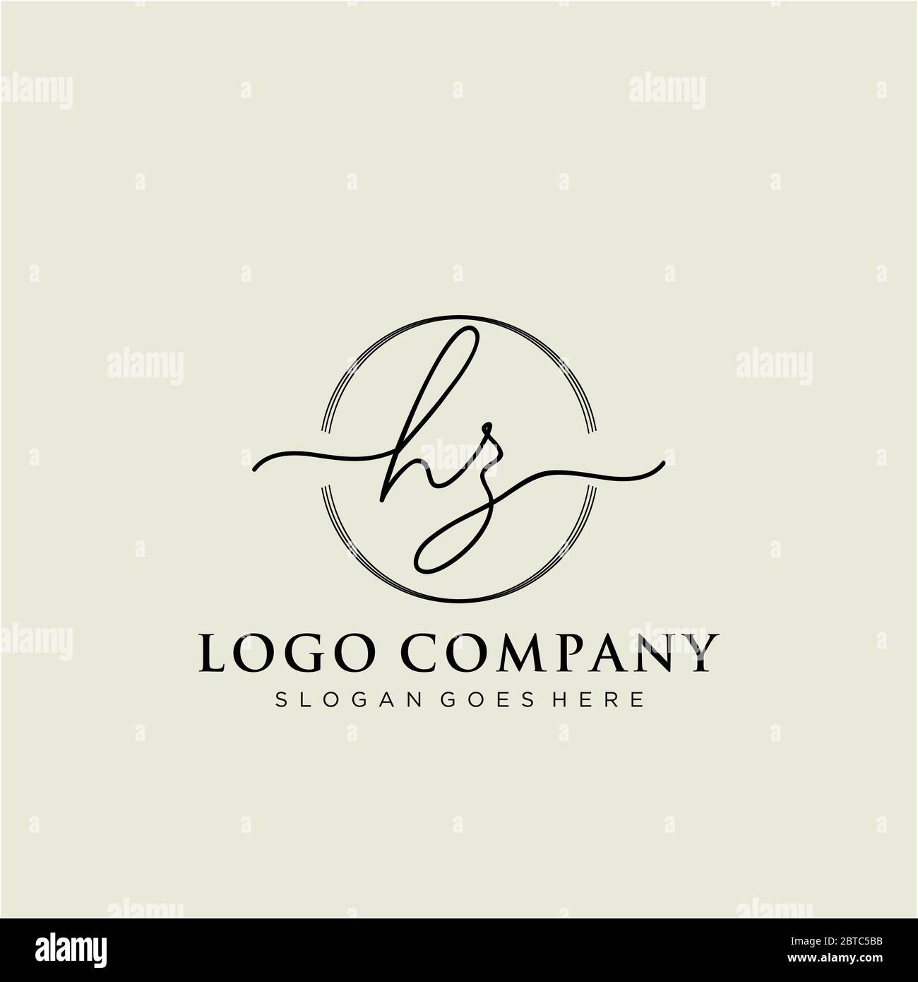 Hz initials logo hi-res stock photography and images - Alamy