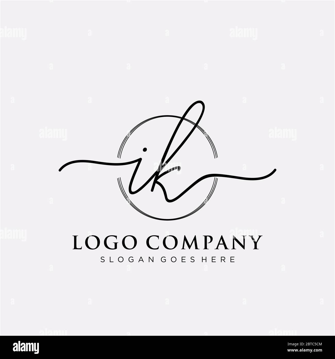 Ik letter logo Stock Vector Images - Alamy