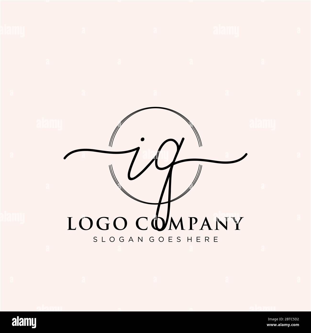 Iq initials logo hi-res stock photography and images - Alamy