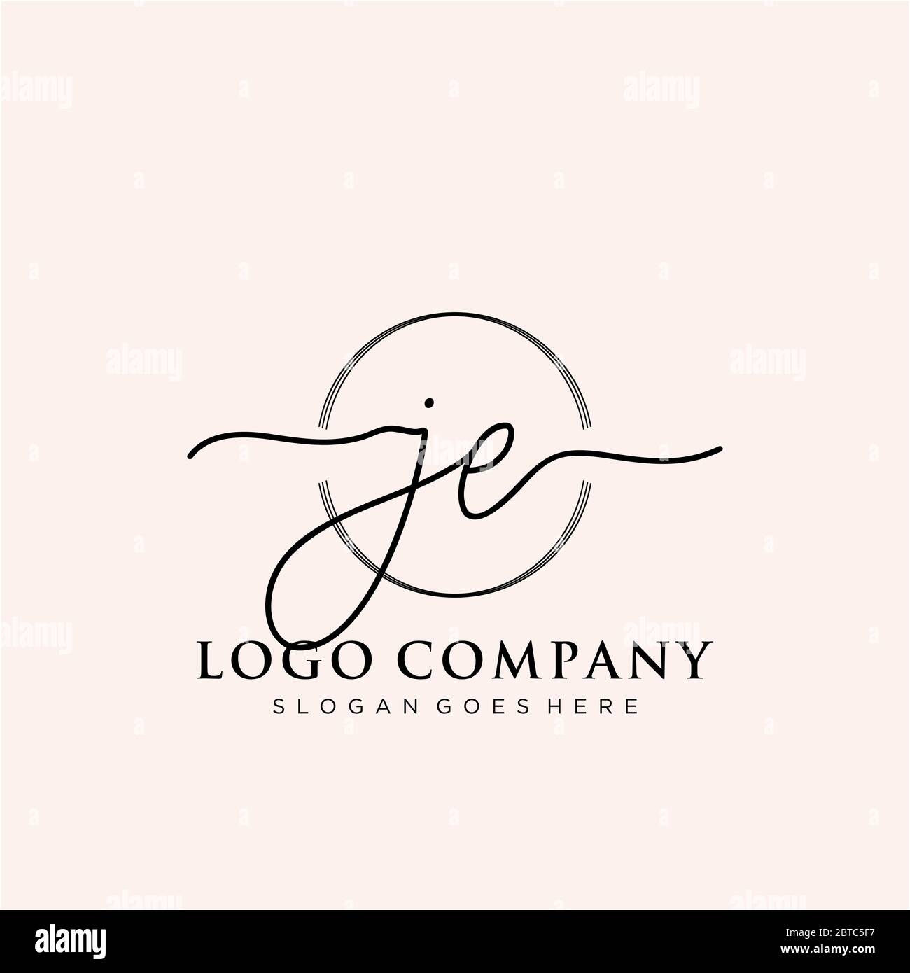 Je Initials Logo High Resolution Stock Photography and Images - Alamy