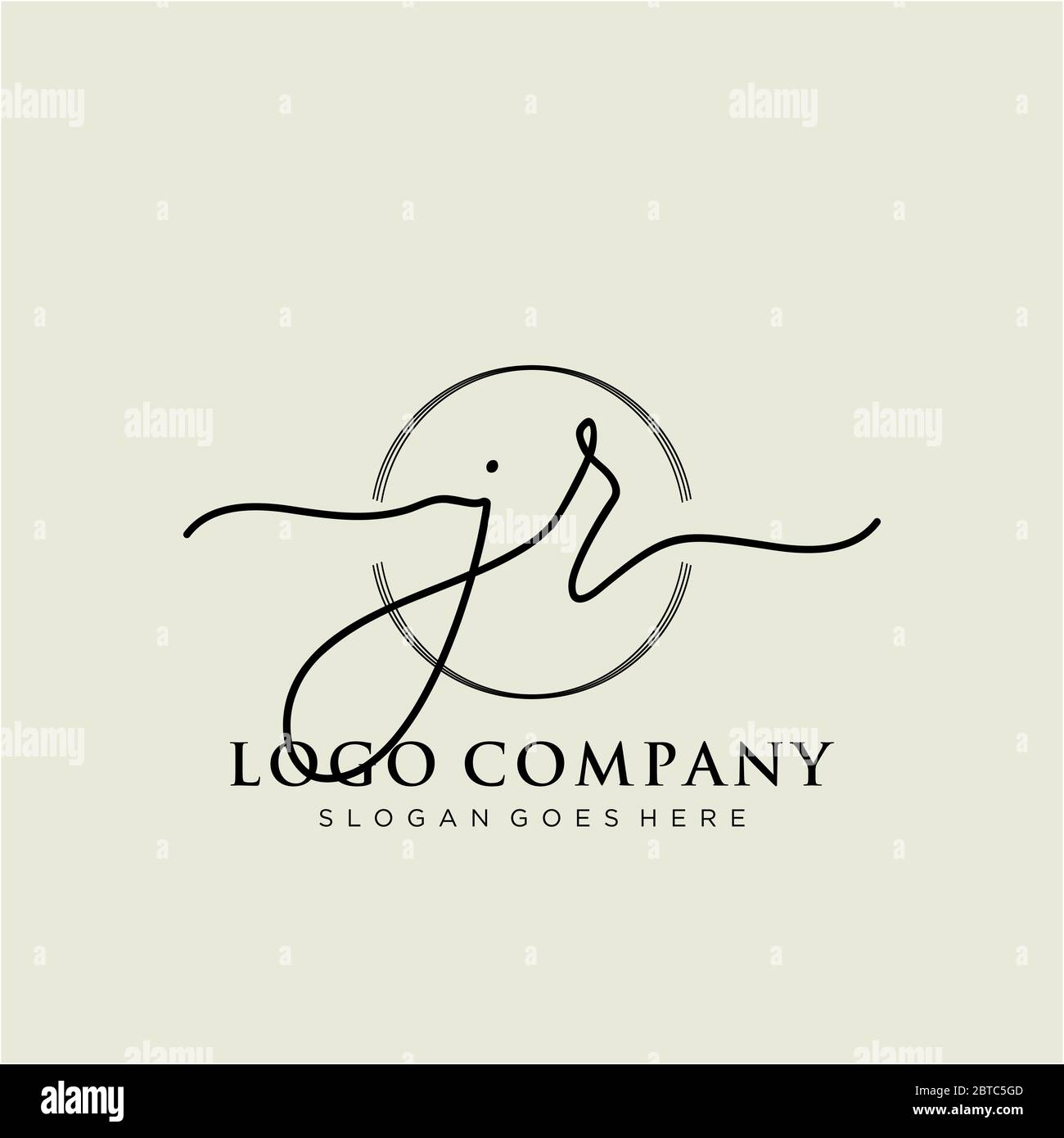Initial jr logo vector vectors hi-res stock photography and images - Alamy