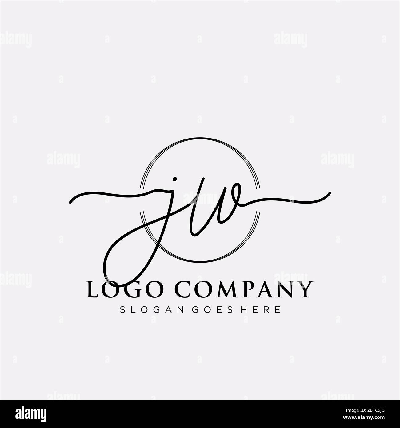 Jw initials logo hi-res stock photography and images - Alamy
