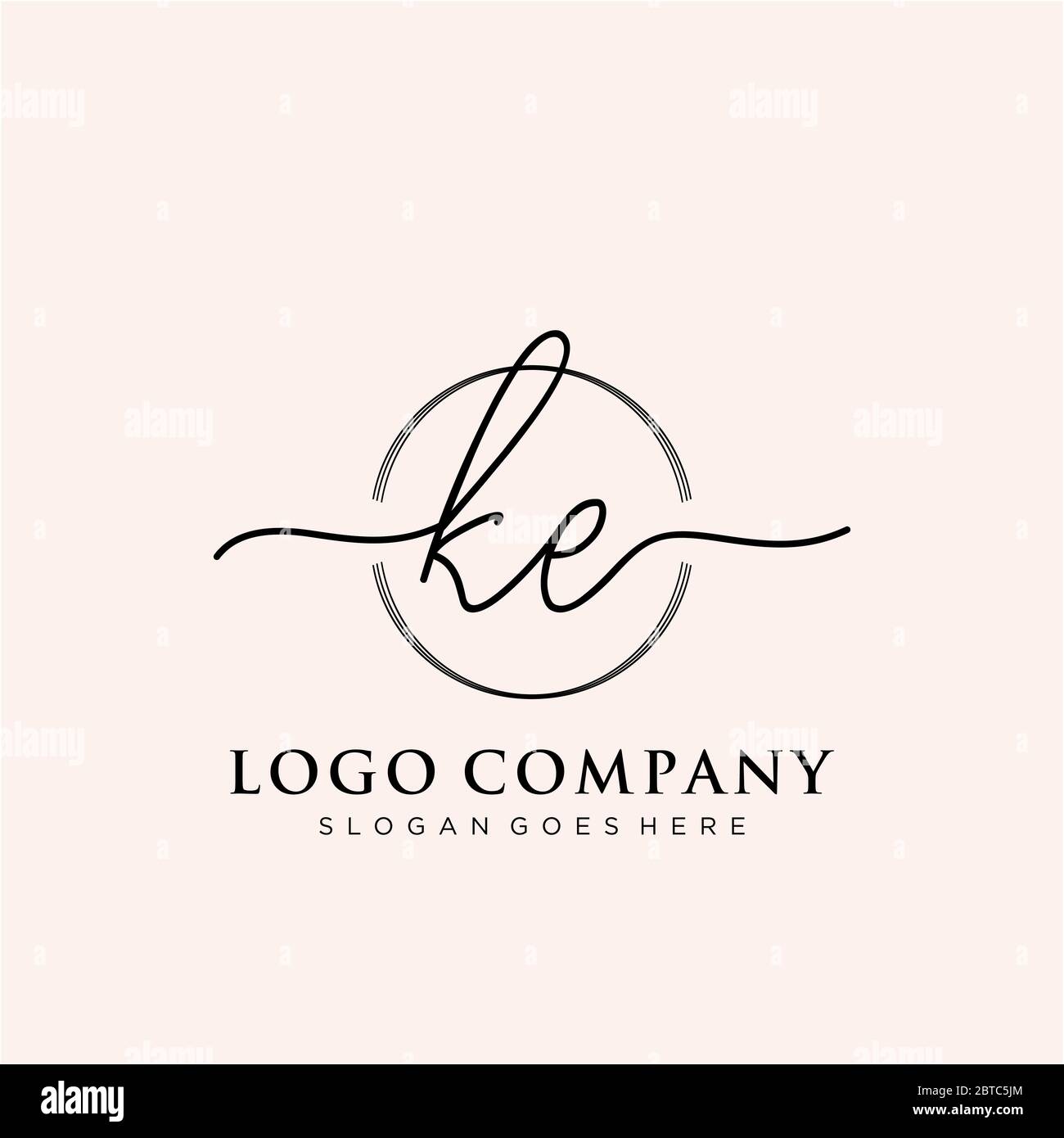 Ke initials logo hi-res stock photography and images - Alamy