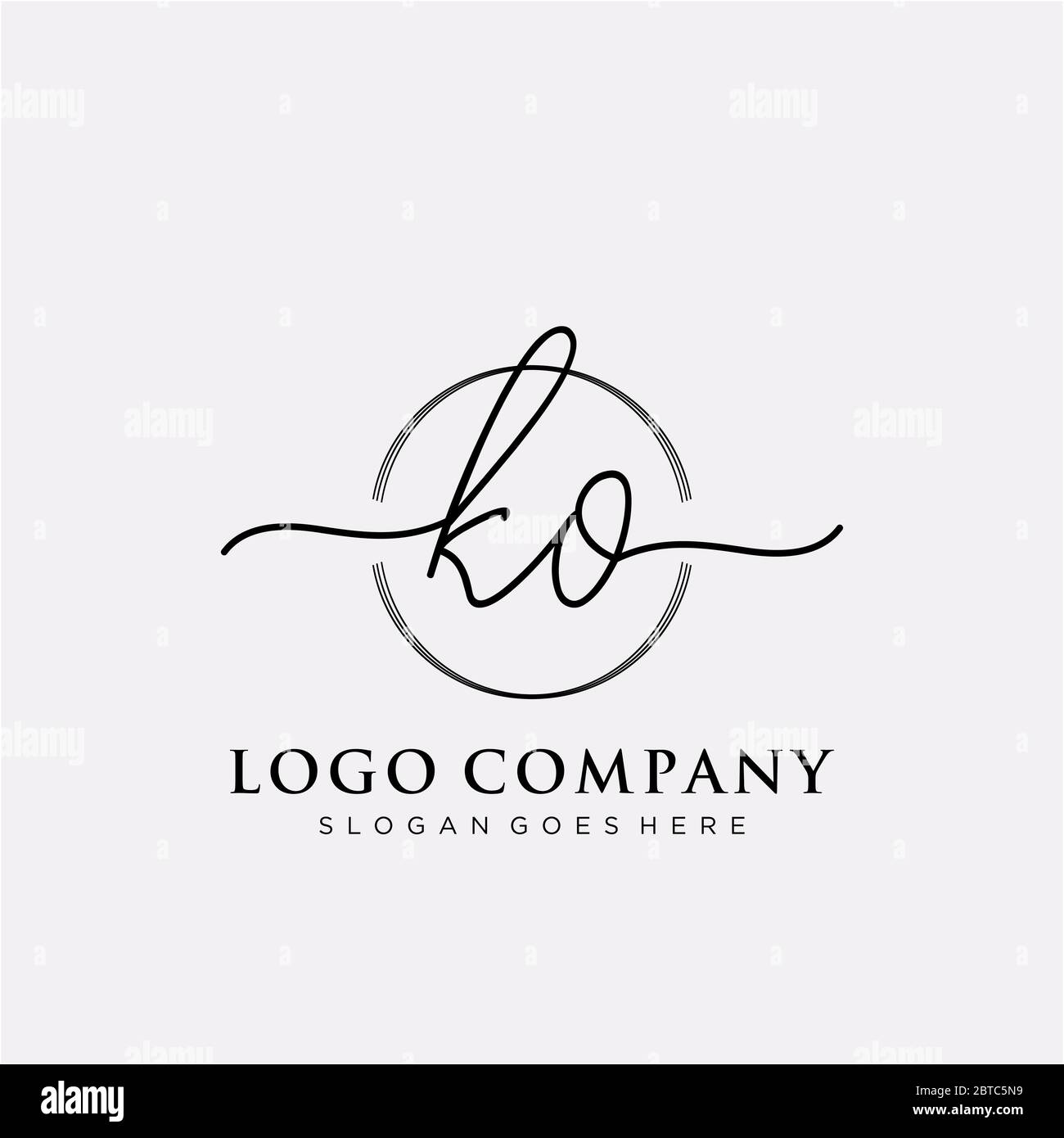 Letter ko logo Stock Vector Images - Alamy